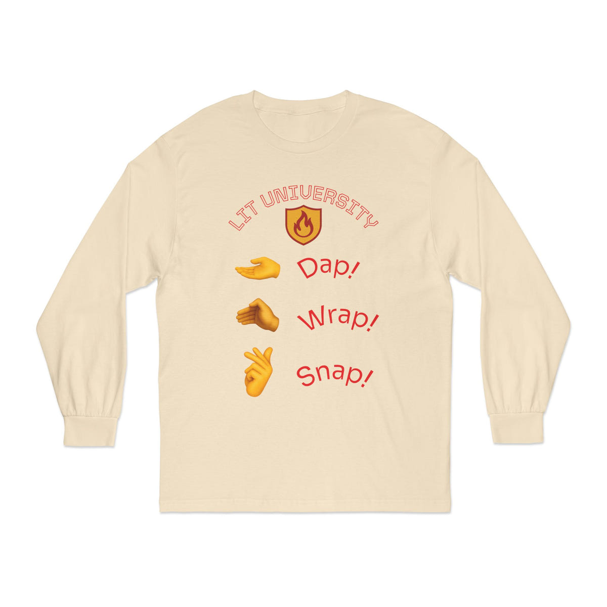 Lit University Crewneck | Dap, Wrap, Snap Edition | Funny College Swea ...
