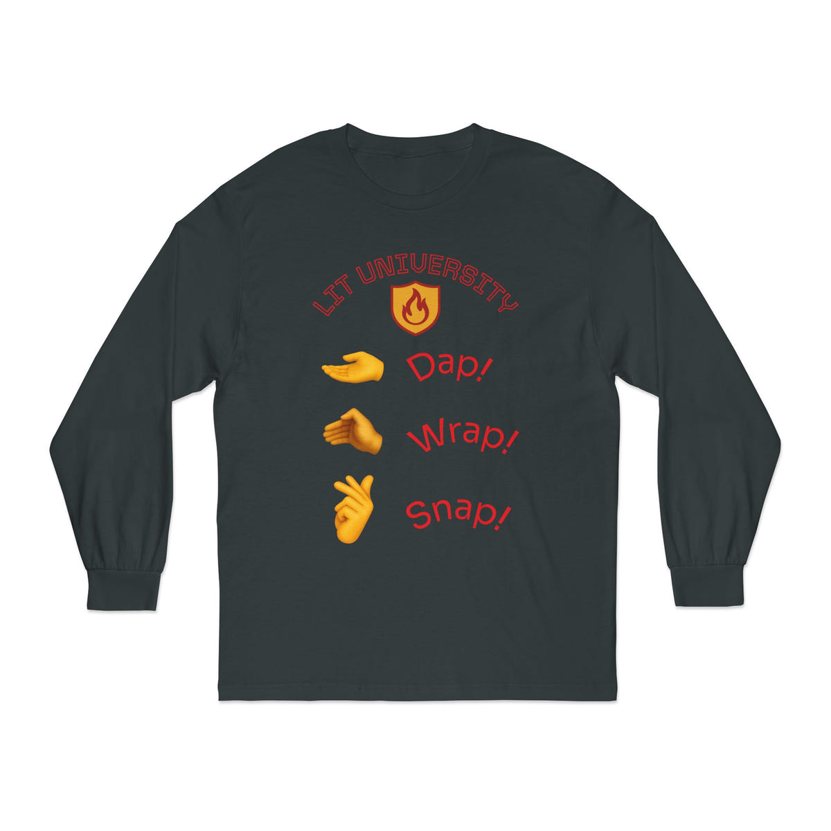 Lit University Crewneck | Dap, Wrap, Snap Edition | Funny College Swea ...