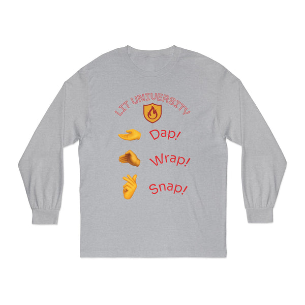 Lit University Crewneck | Dap, Wrap, Snap Edition | Funny College Swea ...